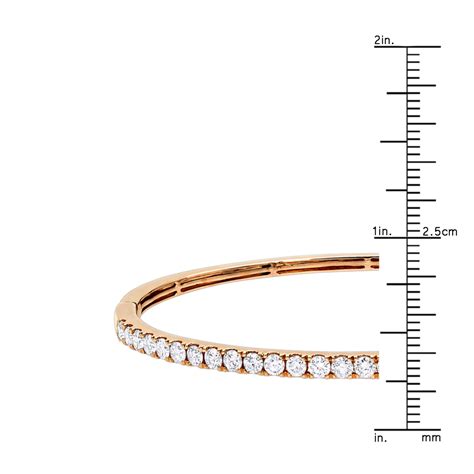 Solid 14k Gold Diamond Bangle Bracelet For Women 2ct By Luxurman 803016