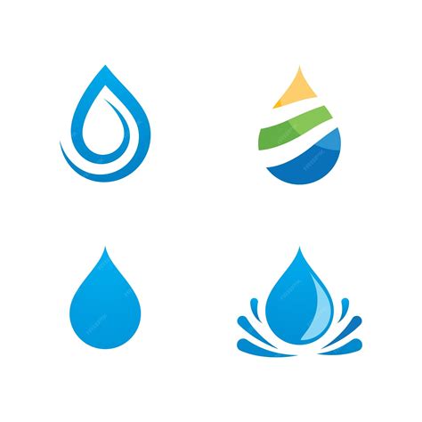 워터 드롭 일러스트 프리미엄 벡터