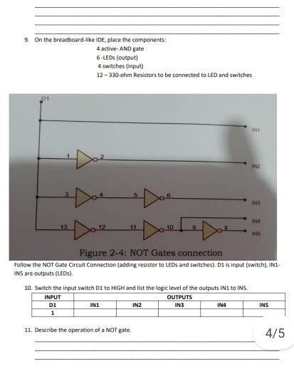 Solved 4 Active And Gate 8 Leds Output 4 Switches Input