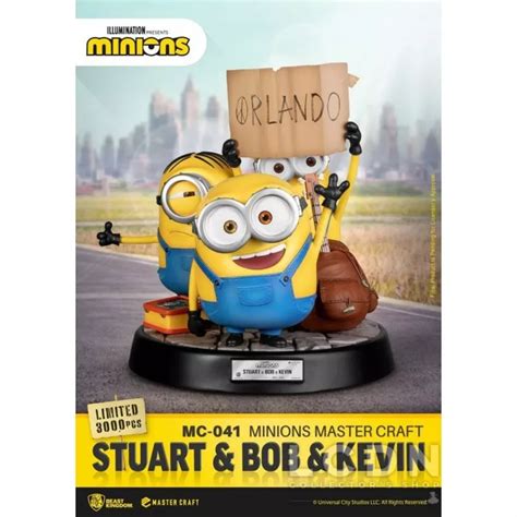Les Minions Statue Master Craft Stuart And Bob And Kevin 35cm
