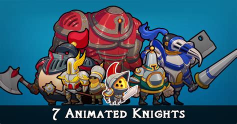 7 Animated 2d Knights 2d Characters Unity Asset Store
