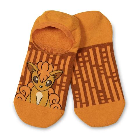 Vulpix Alolan Vulpix Eevee No Show Socks Pairs One Size Adult Pok Mon Center Official