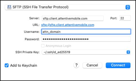 Connect To Attentive SFTP