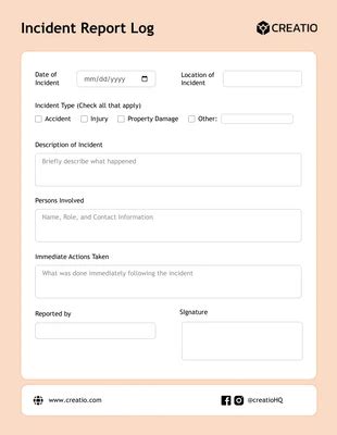 Free Incident Report Templates Venngage