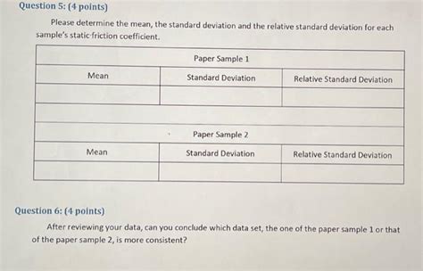 For Paper Sample 1 Please Calculate Static