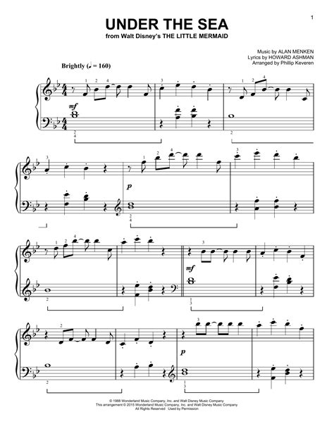 Under The Sea Sheet Music Direct