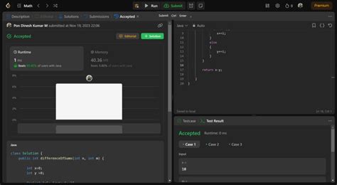 Pon Dinesh Kumar M On Linkedin 100daysofcode Leetcodejava