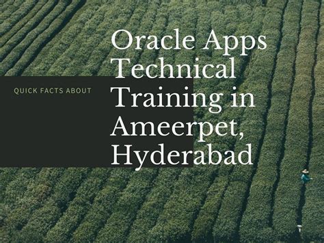 Oracle Apps Technical Training In Ameerpet Hyderabad Institutes