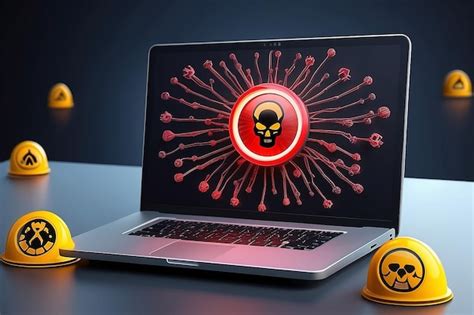 Premium Photo 3d Computer Virus Detection Icons System Error Warning