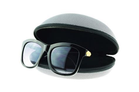 Premium Photo Sunglasses And Case Isolated On A White Background
