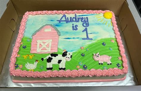 Girl Farm Birthday Cake