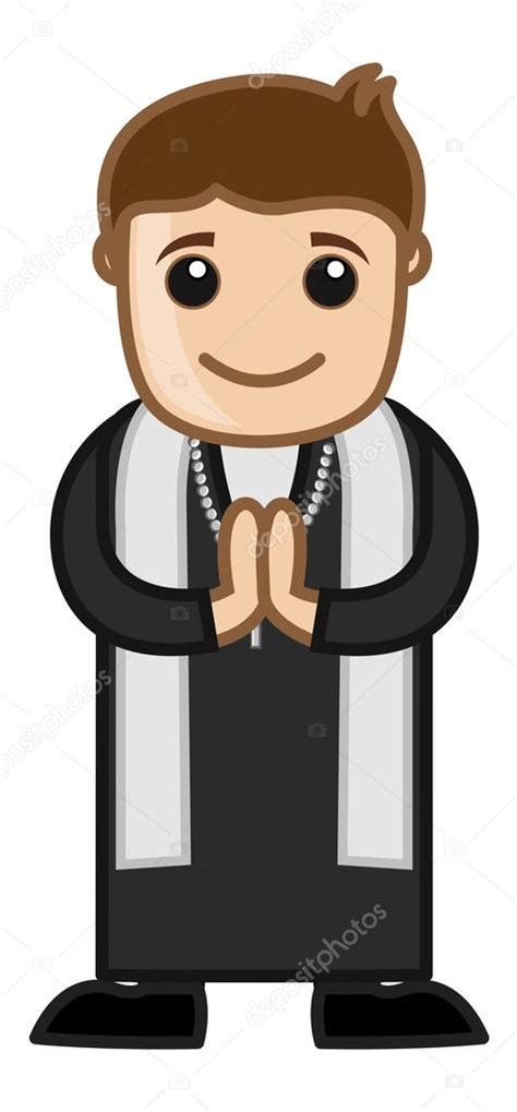 Priest Vector Character Cartoon Illustration — Stock Vector © Baavli 54174773