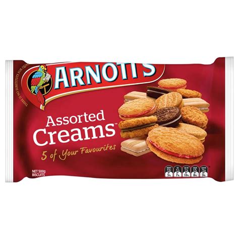 Arnotts Assorted Creams Biscuits 500g Winc