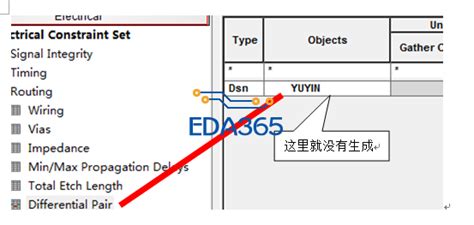 如图所示，差分布线 创建一个新的电气约束的问题 微波eda网