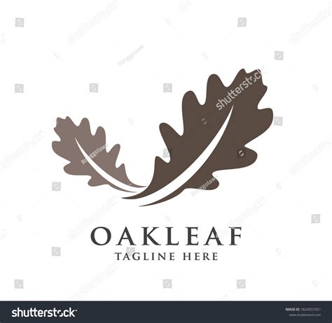Oak Leaf Design Logo Concept Stock Vector Royalty Free 1824557351