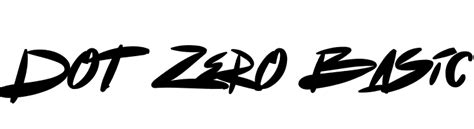 Dot Zero Basic Font
