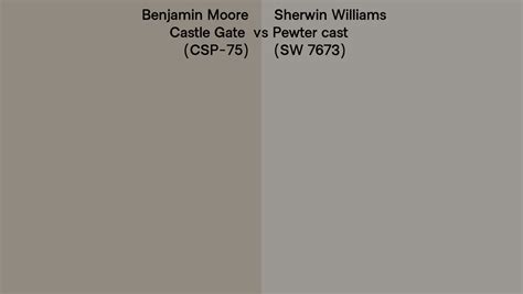Benjamin Moore Castle Gate CSP Vs Sherwin Williams Pewter Cast SW Side By Side