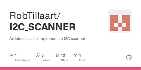 GitHub RobTillaart I2C SCANNER Arduino Class To Implement An I2C Scanner