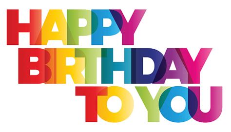 행복 한 생일을 당신 단어입니다 텍스트 색된 무지개와 벡터 배너입니다 개념에 대한 스톡 벡터 아트 및 기타 이미지 개념