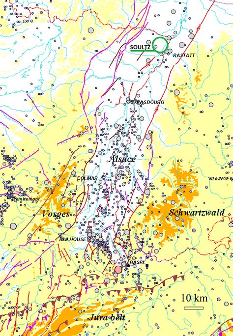 Seismotectonic Map Of The Upper Rhine Graben System Blue Dots For Download Scientific Diagram