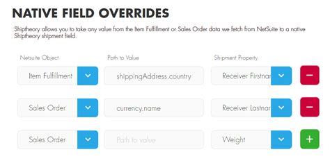 Using Native Field Overrides In Netsuite Shiptheory Support