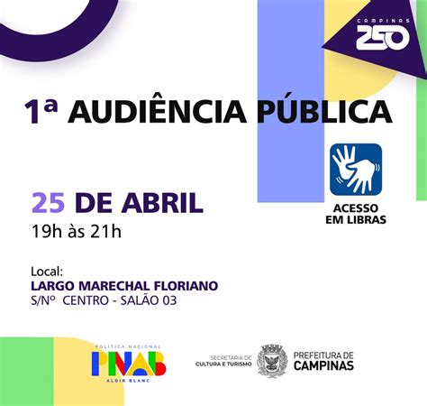 Cultura Divulga Cronograma De Audiências Públicas Para Debater Recursos