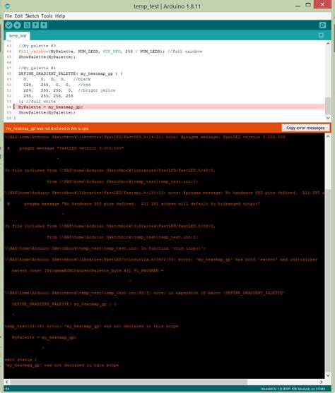 Fastled And Gradient Color Palettes Leds And Multiplexing Arduino Forum