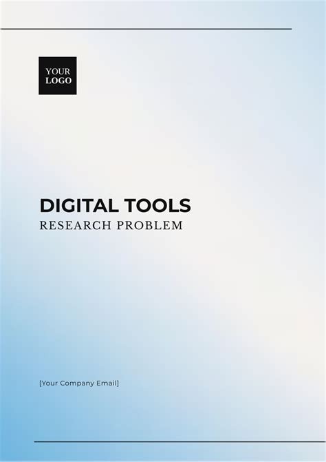 Free Digital Tools Research Problem Template To Edit Online