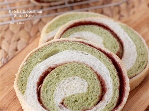 抹茶とこしあんの渦巻きパン By マイティさん レシピブログ 料理ブログのレシピ満載！