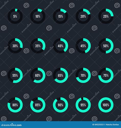Modern Circle Progress Bar Icon Set Illustration CartoonDealer Com 84525553