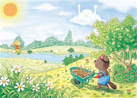 贪玩的河狸（绘本）青梗rice 站酷zcool