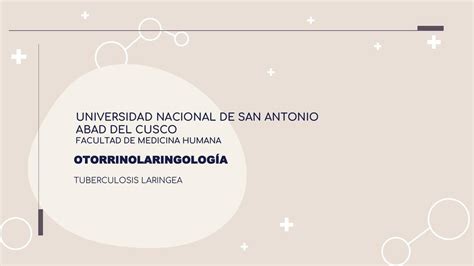 Otorrinolaringologia Tuberculosis Laringea Kgezc Udocz