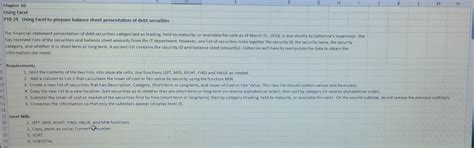 Solved F G H K L M N Chapter Using Excel P Using Chegg