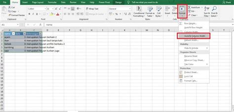 Cara Mudah Merapikan Tabel Di Microsoft Excel Inwepo