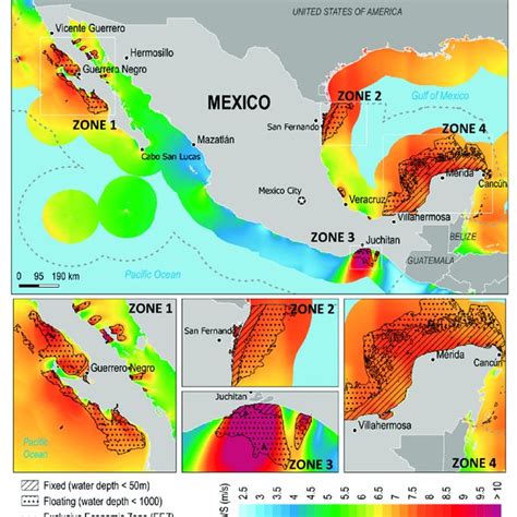 Offshore Wind Speed Ws Resource In Mexico [4] The Figure Was Used Download Scientific