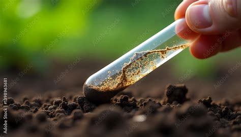 Microplastics In Soil A Test Tube With Soil Sample Soil Contaminated