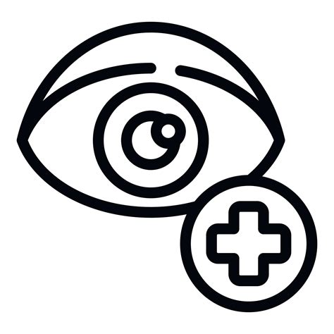 Ojo Cuidado Icono Contorno Vector Médico Tarjeta 21407716 Vector En Vecteezy