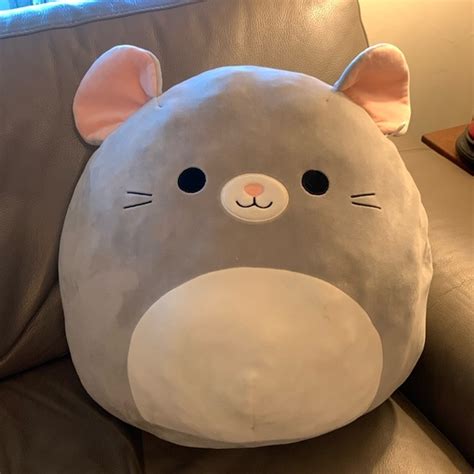 Squishmallows Toys Rare Huge Squishmallow Misty The Gray Mouse