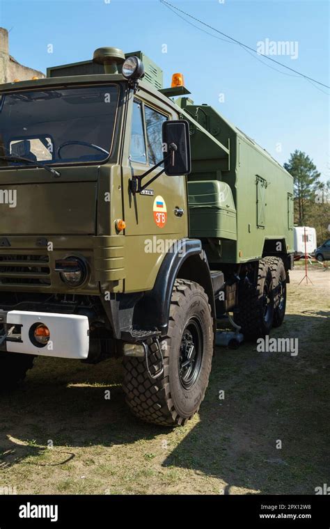 FINOWFURT GERMANY APRIL 22 2023 Soviet Russian Army Heavy Truck