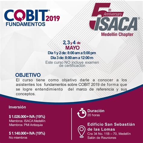 Taller De Implementación Cobit 2019 Y Curso De Fundamentos Cobit 2019