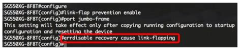 Configure The Link Flap Prevention Settings On A Switch Through The Cli
