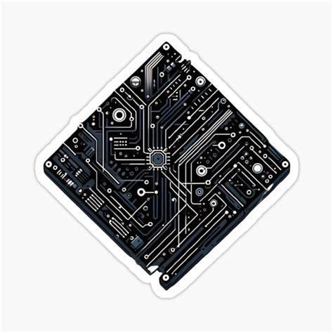 Circuit Board Art Cool Design Sticker For Sale By Geekbits Store Redbubble