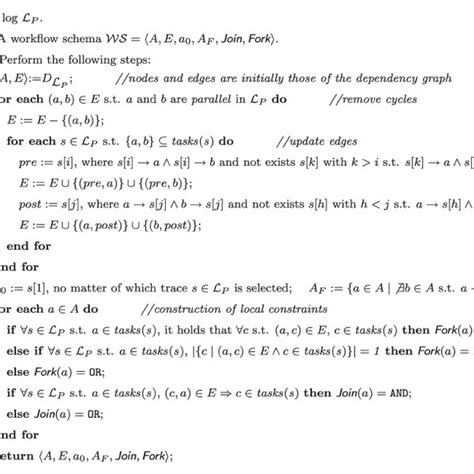 Algorithm Mineworkflow A Solution For Mpd ðl P 1 Þ Download