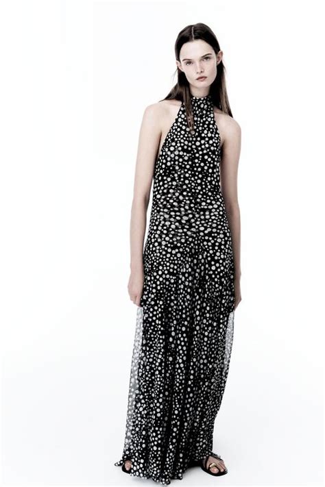 Polka Dot Halter Dress Black White Zara Canada