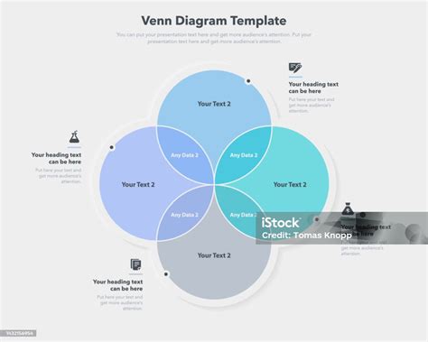 콘텐츠에 대한 네 가지 방법과 장소가있는 Venn 다이어그램 템플릿 인포그래픽에 대한 스톡 벡터 아트 및 기타 이미지 인포그래픽 협력 다이어그램 Istock