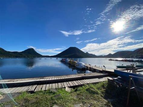 20220925 高崎市榛名湖 榛名観光ボート カフェ水月 朝焼け 群馬県榛名湖｜氷上ワカサギ釣り、バス釣りなら水月