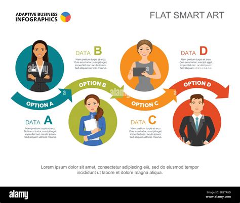 Four Steps Teamwork Chart Slide Template Stock Vector Image And Art Alamy