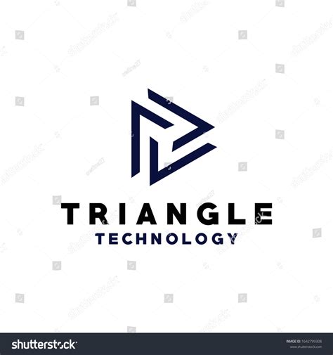 Triangle Technology Logo Design Vector Template Stock Vector Royalty Free 1642799308
