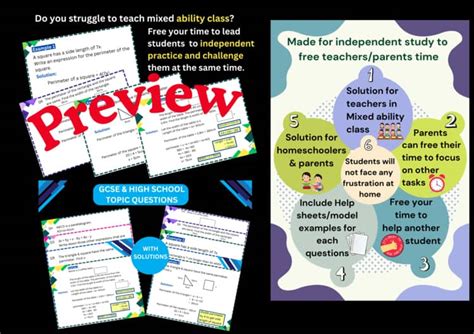 Algebraic Expressions With Area And Perimeter Gcse Exam Style And High