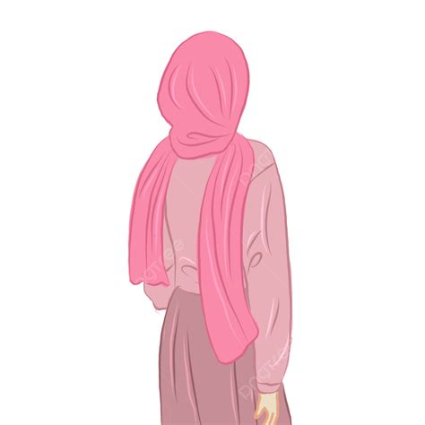 A Hijab Girl Illustration Hijab Girl Muslimah Faceless Girl With